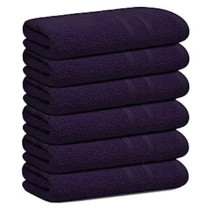 LOOP TERRY Bath Towel Set - 100% Cotton 6 Pack 24 x 46 Quick Dry Towels. Lightweight & Absorbent, 500 GSM Soft Towels use for Bath, Pool, Spa, Gym, Guest Bathroom, Ideal for Daily Drying