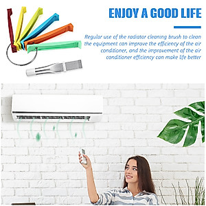 2 Pieces Different Fin Comb Condenser Fin Straightener Air Condition FCR6 Fin Comb and Stainless Steel Fin Comb Radiator Repair Tool Set for Straighten Evaporator Condenser Coils