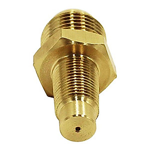 MENSI Gas Orifice Jets Connector Brass Hose Fitting 3/8" Flare x 1/8" MNPT Propane Nozzle for Freestanding Casting Cooking Stove Grill, Turkey Pot Cooker Set of 2