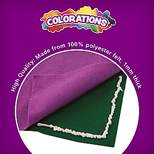 Colorations 100% Polyester Felt Sheets 6" x 9", 10 colors, 1mm Thick, 100 Sheet Pack for Sewing and DIY Arts & Crafts Projects (Item #EZFELT),orange