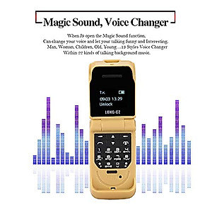 Flip Phone Unlocked, Mini Flip Cell Phone with Charging Cable Multifunctional Keypad Flip Smartphone, Backup Phone Best for Kids