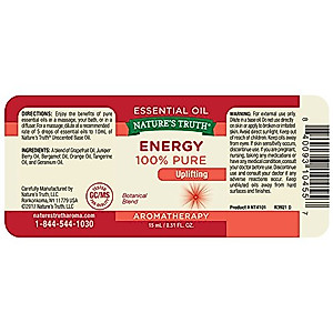 Nature's Truth Energy Essential Oil, 0.51 Fluid Ounce
