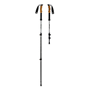 Retrospec Solstice Trekking & Ski Poles for Men & Women - Aluminum w/Cork Grip - Adjustable & Collapsible Lightweight Hiking, Walking & Skiing Sticks - Slate 2020