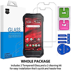 Ailiber Compatible with Kyocera DuraForce Ultra 5G Screen Protector [2 Pack] DuraForce UW E7110 Tempered Glass Film Anti-Scratch Hardness HD Clear Case Friendly for Dura Force Ultra 5G (Verizon 2021)