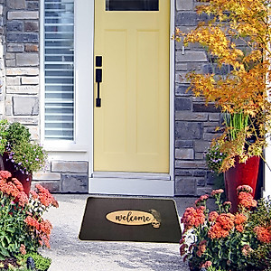 NC Halloween Welcome Door Mat,18 x 30 Inch Halloween Non-Skid Floor Mat Switch Mat Indoor Outdoor Home Garden, Easy to Clean Low Profile Mat for Entry Patio Garage High Traffic Areas