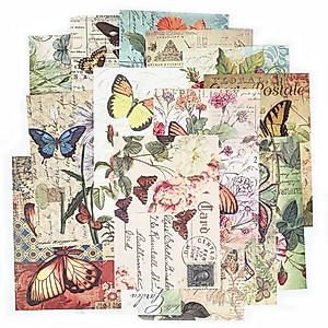 150pcs Vintage Scrapbooking Paper,Old Book Page Music Notes Background Material Paper for DIY Decoupage Junk Journal Scrapbooks Supplies