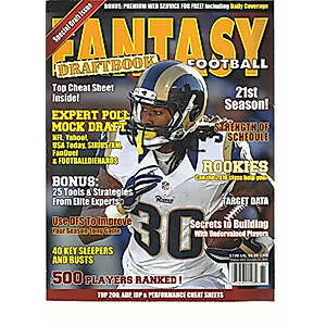 FANTASY FOOTBALL DRAFT BOOK,2016 SPECIAL DRAFT ISSUE (500 PLAYERS RANKED !)