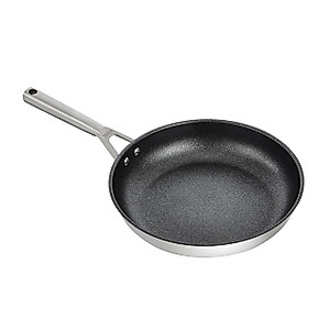 Ninja ZEROSTICK Stainless Steel Cookware 30cm Frying Pan, Long Lasting, Non-Stick, Induction Compatible Frying Pan, Oven Safe to 260°C, Cast Stainless Steel Handle C60030UK