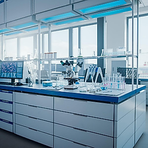 YOKIVE Tube Rack, Double Panel Polypropylene Test Tube Rack Holder | Great for 11mm, 7.5mm Lab Test Tube(Blue, 24-Sockets)