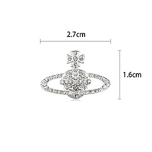 Saturn Earrings,Saturn Planet Earring,Aesthetic Earring for Women,Cubic Zirconia Saturn Planet Studs Earring,Space Earrings Jewelry Gifts for Women