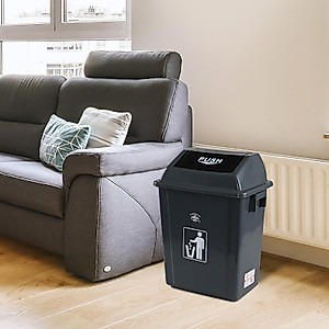 Kiddream 4 Packs 5 Gallons Swing Lid Garbage Can, Plastic Trash Can