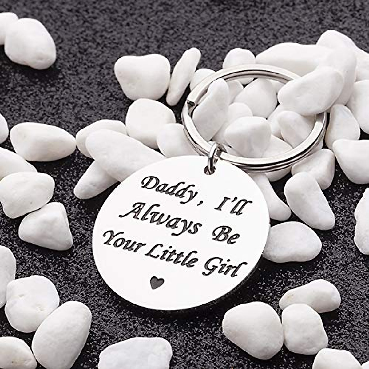 Father’s Day Gifts from Daughter Gift for Dad Keychain Daddy Stepfather Gift from Stepdaughter Girls Wife for Birthday Valentine's Day Christmas Gift for Big Daddy Stepdad Men Key Ring Jewelry Present