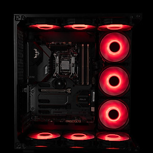 novonest 120mm PC Case Fan,3-Pin Red Led High Performance Mirror Cooling Fan,Low Noise High Airflow Ultra Quiet Computer Fan for PC Cases,Long Life Bearing Computer Cooling Fan,UA01RD3(3-Pack)