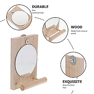 iplusmile Finch for Toy: Parrots Cockatoo Pet Play Hanging Perch Supplies Birdcage Lovebird Climb Birds Small Budgie Mirror Parakeet Parrot Perches Cage with Acrylic Accessory Cinteractive