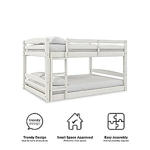 DHP Phoenix Full-Over-Full Floor Bunk Bed, White
