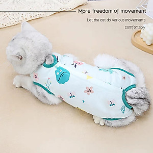 3 Pieces Cat Recovery Suit, Cat Onesie After Surgery Anti Licking Wounds for Cats, Cat Surgery Recovery Suit Cat Outfit for Cats, Cat Spay Recovery Suit Female (S)