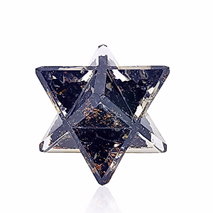 Orgonite Crystal Black Tourmaline Merkaba | Negative Aura Protection Meditation Energy Generator for Balancing Chakras