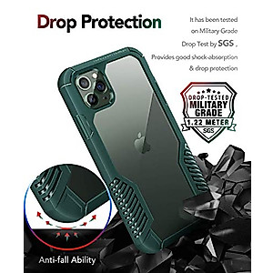 MOBOSI Vanguard Armor Cell Phone Accessory Bundle - AirPods Pro Case & iPhone 11 Pro Max Case (Midnight Green)