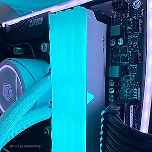 V-Color Prism Pro DDR4 16GB (8GBx2) 3600MHz (PC4-28800) CL18 RGB Gaming Desktop Ram Memory Module UDIMM Hynix IC Single Rank - White (TL8G36818D-E6PRWWK)