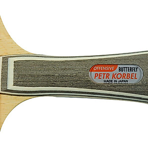 Butterfly Petr Korbel Blade & Sriver Rubber Shakehand Table Tennis Racket | Pro-Line Series | Classic Blade and Rubber Combination That Can Do It All | Recommended for Advanced Level Players