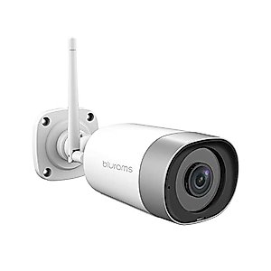 blurams Outdoor Security Camera, 2K Outdoor Camera w/Smart Human Detection, Color Night Vision, IP66 Weatherproof, Metal Shell, 2-Way Audio, Cloud/Local Storage, Compatible with Alexa