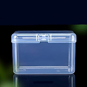 Transparent Plastic Organizer Storage Box with Hinged Lids, 3.6x2.6x2.2inches Storage Containers for Tool Accessories, Small Items and Other Craft Projects