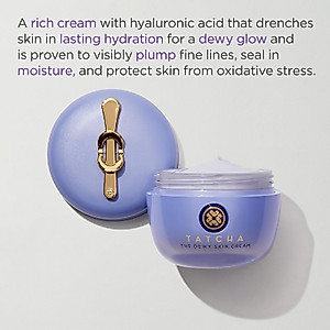 TATCHA The Dewy Skin Cream | Rich Face Cream to Hydrate, Plump and Protect Dry and Combo Skin | 10 ml / 0.34 oz