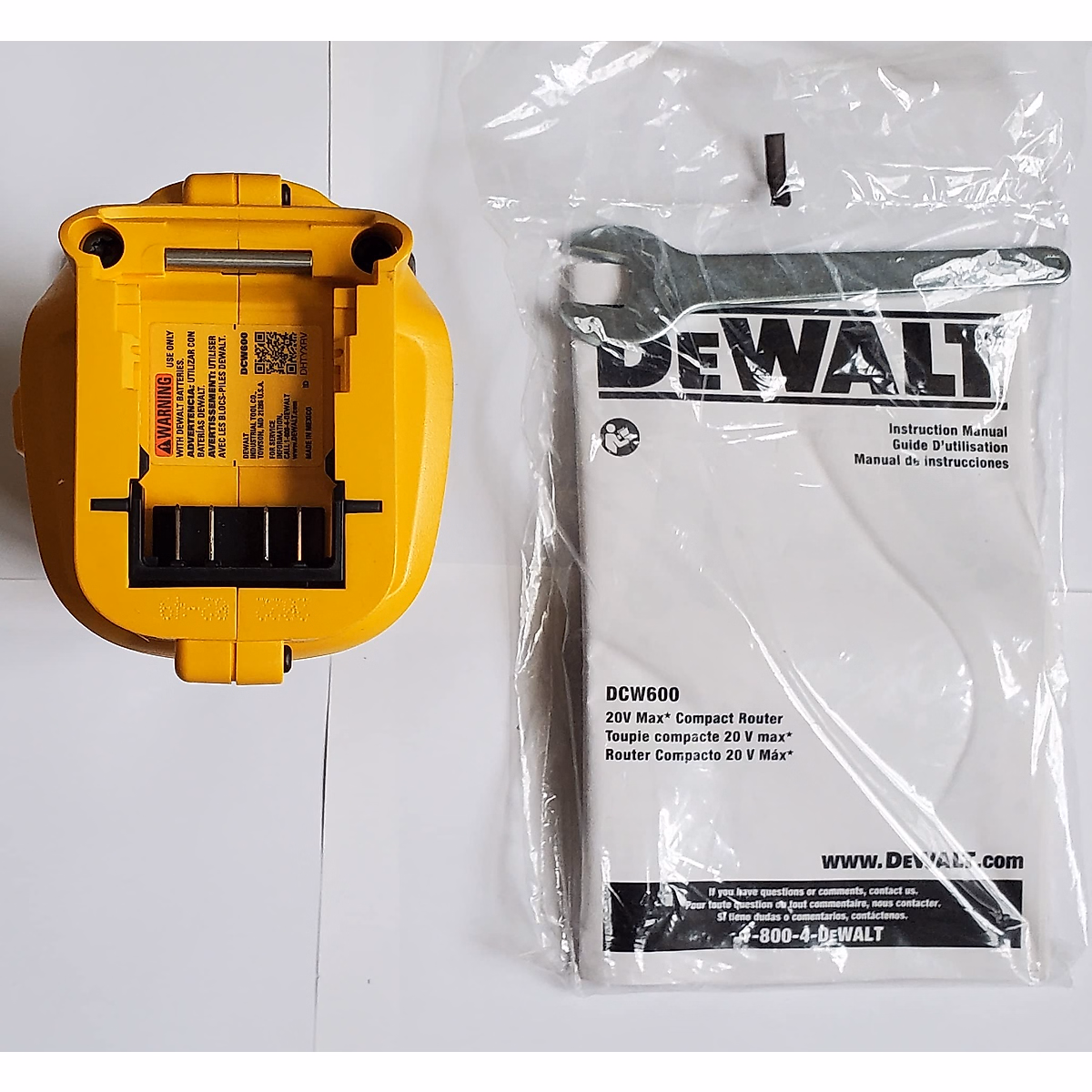 Dewalt DCW600BR 20V MAX XR Brushless Compact Lithium-Ion 1/4 in. Cordless Router (Tool Only) (Renewed)