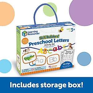 Learning Resources Skill Builders! Preschool Letters - 91 Pieces, Ages 3+ Toddler Learning Activities, Preschool Learning Materials, Homeschool Preschool Supplies, Alphabet Learning for Preschool