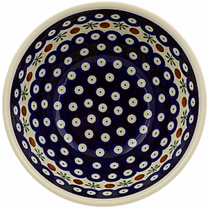 Polish Pottery 7-inch Bowl (Mosquito Theme) + Certificate of Authenticity