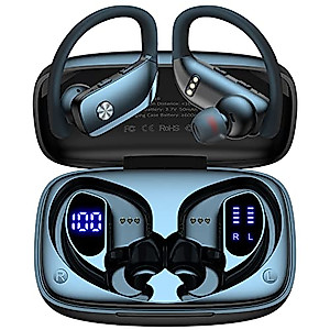 Wireless Earbuds for Microsoft Surface Pro 9 Bluetooth Headphones 48hrs Play Back Sport Earphones with LED Display Over-Ear Buds with Earhooks Built-in Mic