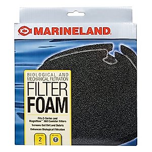 MarineLand Filter Foam 2 Count, Supports Biological And Mechanical aquarium Filtration, Rite-Size T, C-360