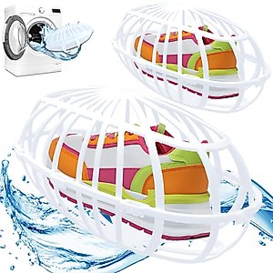 Shoes Washing Bag for Washing Machine, Child Shoes Washer Cage with Mesh Bags, Shoe Cleaning Laundry Mesh Protector Bag for Children's Shoe (Size 6.5 for child)