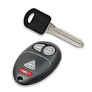 Keyless2Go Replacement for Keyless Entry Car Key Fob Vehicles That Use 4 Button L2C0007T 10335582-88 Remote, Self-Programming with New Uncut PK3 Transponder Ignition Car Key B97