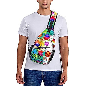 TOHTWAG Unisex Basketball Sling Bag Backpack Football Baseball Crossbody Bag Soccer Chest Bag Daypack For Travel Hiking