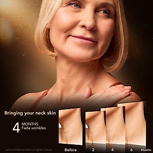 NEWKEY Red Light Therapy Mask for Neck Wrinkle,26 LEDS Red Infrared Light 850nm Neck Line Treatment Device,Wireless LED Neck Mask for Saggy Turkey Crepey Neck