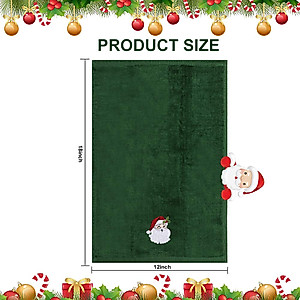 Christmas Hand Towels, 3 Packs Decorative Dish Towels Set, 100% Cotton Wash Basin Towels for Drying, Cleaning, Cooking & Baking, Embroidered Christmas Holiday Design Towels Gift Set