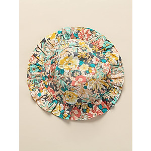 6M-3Y Summer Newborn Infant Toddler Baby Girls Dress Flower Print Ruffles A-Line Dresses + Cap Outfits (Green, 6-12 Months)