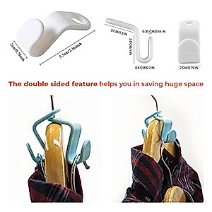 Muazida 50 Pcs Clothes Hanger Connector Hooks, Hanger Hooks Space Saver for Wooden Hangers, Cascading Hangers Space Saving Organizer for Heavy Duty Clothes (White)