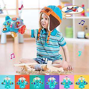 OCATO Baby Toys for 1 Year Old Boy Girl Gifts Crawling Infant Baby Toys 12-18 Months Interactive Light Up Baby Musical Toys for Toddlers 1-3 Learning Airplane Toys Gifts for 1 2 3 Year Old Boys Girls
