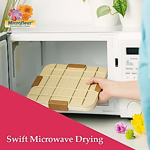 Microfleur 9" (23 cm) Max Microwave Flower Press Kit for pressing flowers and making pressed flowers