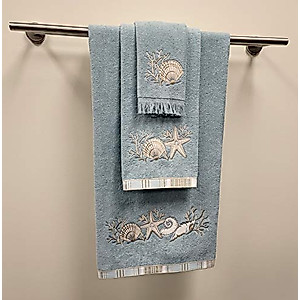 Avanti Linens - Fingertip Towel, Soft & Absorbent Cotton (Sand Shells Collection)