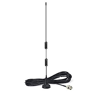 Bingfu 20-1300MHz Police Scanner Antenna Radio Scanner Magnetic Base Antenna HF VHF UHF Ham Radio BNC Male Antenna (2-Pack) Compatible with Uniden Bearcat Whistler Radio Shack Police Radio Scanner