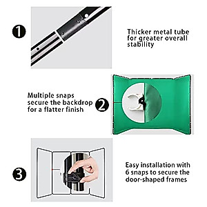 GSKAIWEN 7.87ft x 13.12ft Portable Large Chromakey Green Screen Backdrop with Stand Photography Background Support System for Photo Studio Video Shooting, Live Streaming, Parties, Keying, Stage