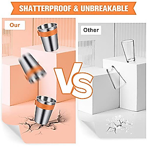 Wownnic Magnetic Cups for Fridge- Magnetic Hanging Cups for Kids- Stainless Steel Cups with Magnetic Cup Holder- 12 Oz Kids Cups Hanging on Fridge or Water Coolers