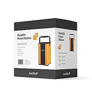 Portable Power Station 300W - Indoor & Outdoor Battery Powered Outlet with AC, Car, and USB C Recharging - Small Power Generator - 115v AC, 12v DC, and USB Outlets