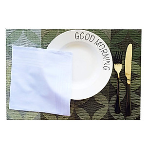 MileyMarla Men's White 100% Cotton Handkerchief Hankie Hankerchieves 6PCS