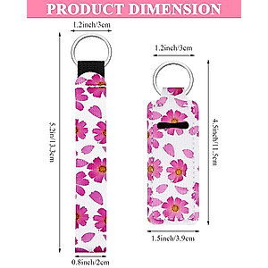 40 Pieces Lipstick Holder Keychain Wrist Lanyard Set Clip-on Sleeve Lipstick Pouch Lip Balm Keyring Holder Protective Cases with Rings for Women Travel Accessories, Assorted Styles