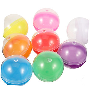 Yardwe 50pcs 50pc Colorful Translucent Gashapon Shell Vending Machine Candy Box Child Plastic Bulk