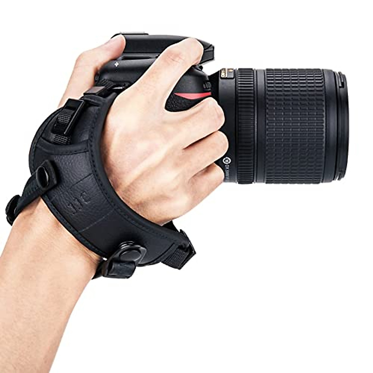 JJC Deluxe Camera Hand Grip Strap for Canon EOS 6D Mark II 5D Mark IV III 7D 2000D 90D 80D Rebel T8i T7i T6i T7 T6 Powershot SX70 Nikon D750 D780 D850 D500 D7500 D7200 D5600 D3500 Coolpix P1000 & More